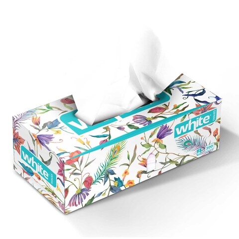 Buy White Facial Tissues - 300 Tissues Online | Carrefour Egypt