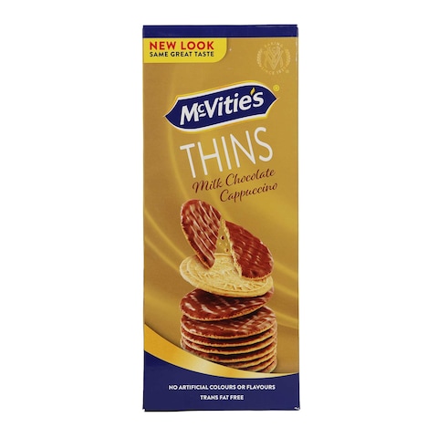 Mcvities Digestive Biscuit Thins with Milk Chocolate Cappuccino - 150 ...