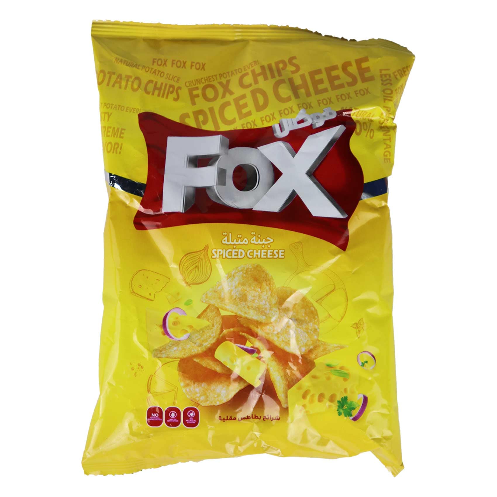 Buy Fox Seasoned Cheese Potato Chips - 58gm Online | Carrefour Egypt