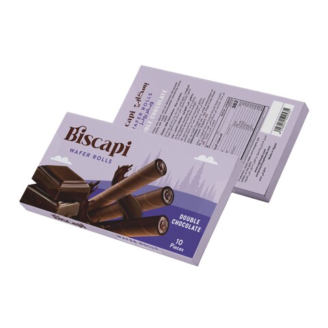 Buy Biscapi Wafer Rolls Chocolate - 10 Pieces Online | Carrefour Egypt