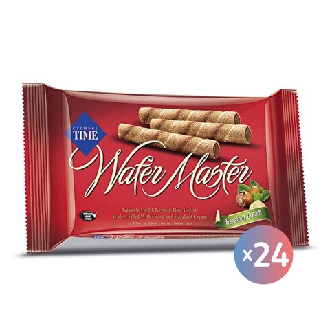 Buy Time Wafer Master Rolls with Hazelnut Cream - 27 gram - 24 Pieces ...