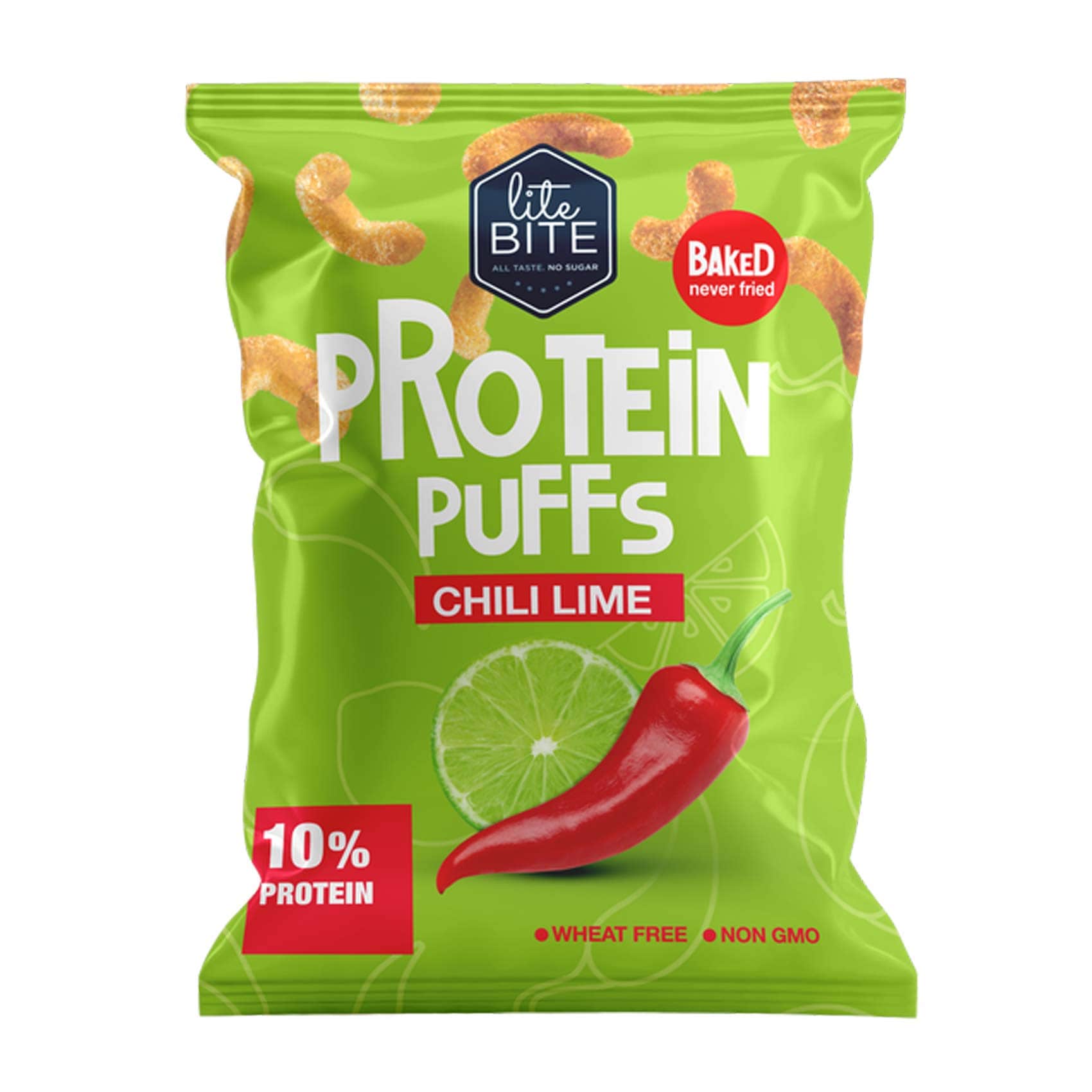 Buy Lite Bite Chili Lime Protein Puffs - 40 gm Online | Carrefour Egypt