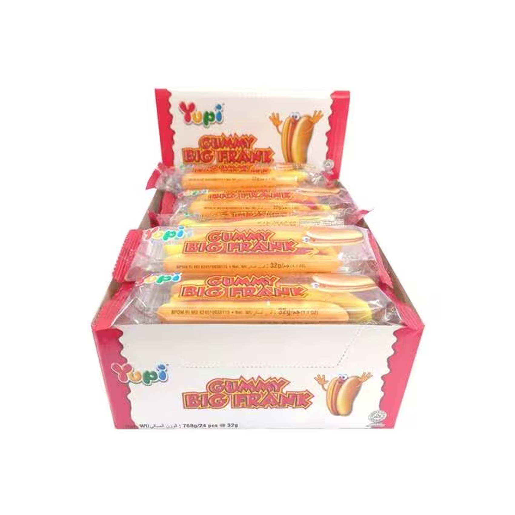 Buy Yupi Big Frank Gummy Candy - 28 gm - 24 Pieces Online | Carrefour Egypt