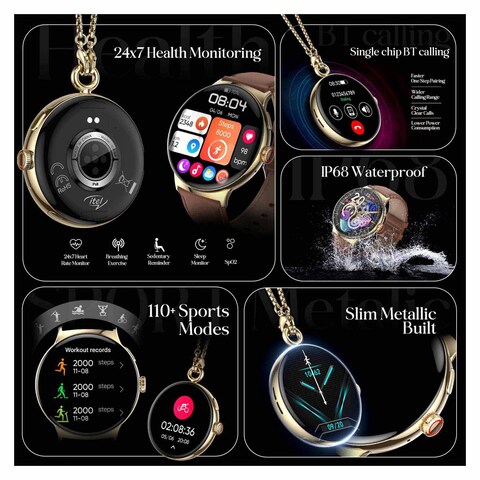 Buy Itel Unicorn Smart Watch 1.43 Inch - Gold - ISW-N9 Online ...