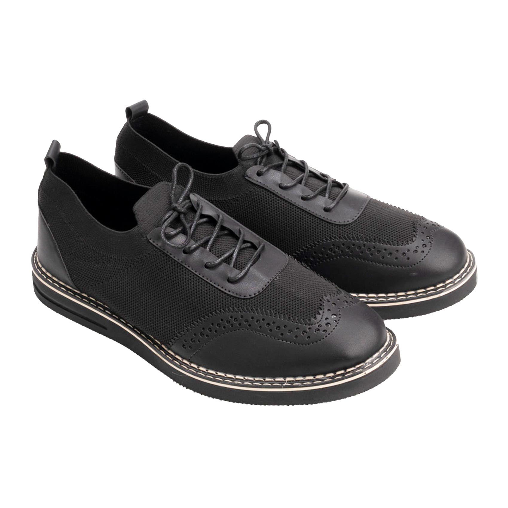 Buy Men Classic Shoe Trico/Leather - Black - Size 44 Online | Carrefour ...