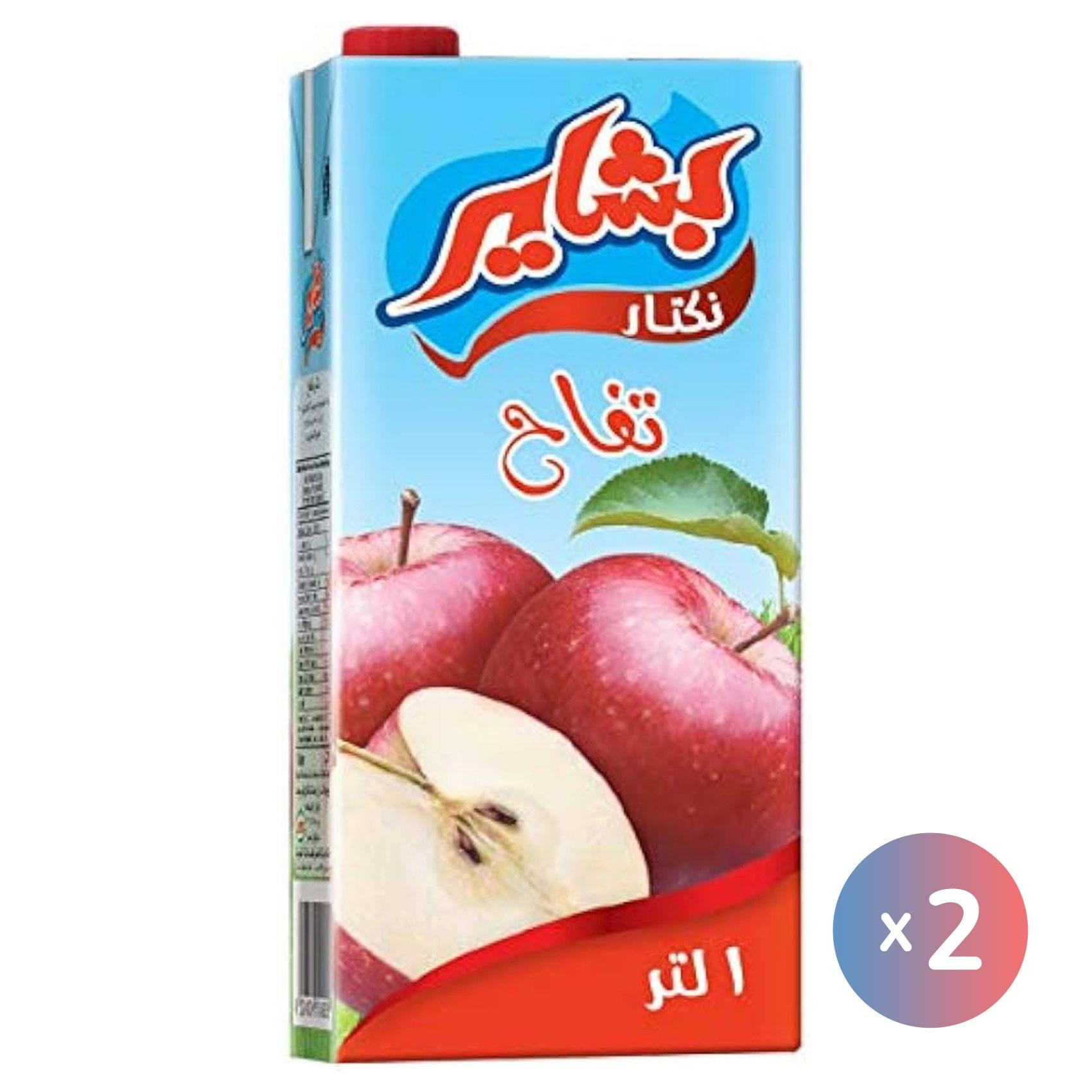 Buy Bashayer Apple Juice - 1 Liter - 2 Pieces Online | Carrefour Egypt