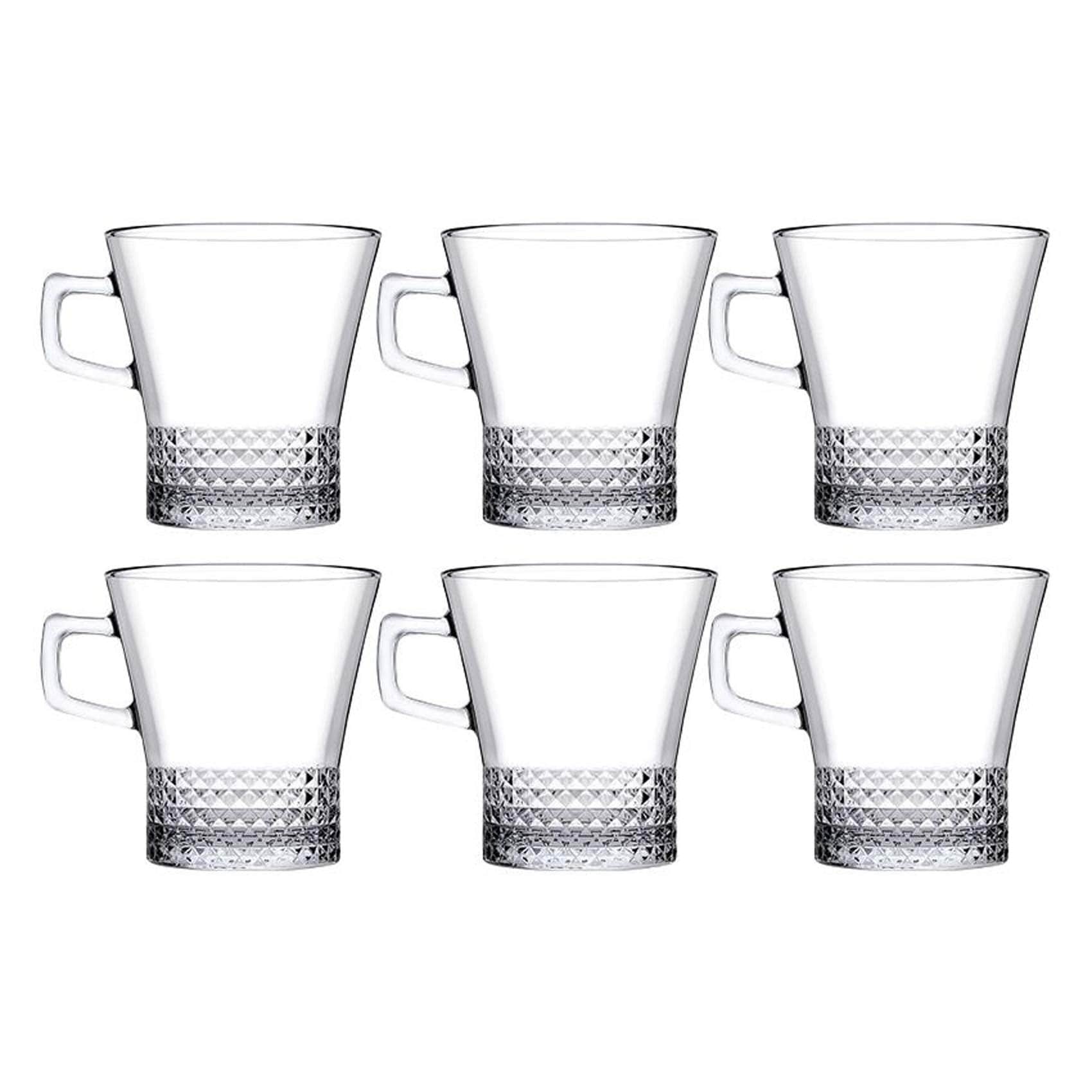 Buy Pasabahce Kuvars Tea Mug Set - 250 ml - 6 Cups Online | Carrefour Egypt