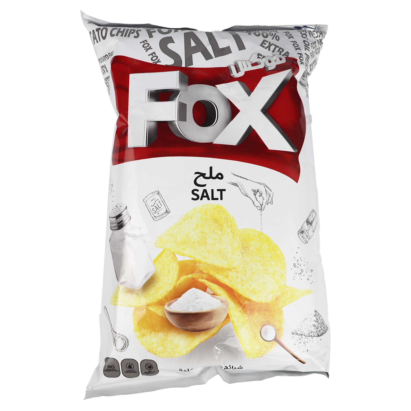 Buy Fox Potato Chips with Salt Flavor - 90 gram Online | Carrefour Egypt