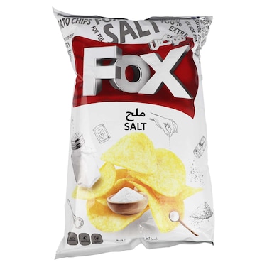 Buy Fox Potato Chips with Salt Flavor - 90 gram Online | Carrefour Egypt