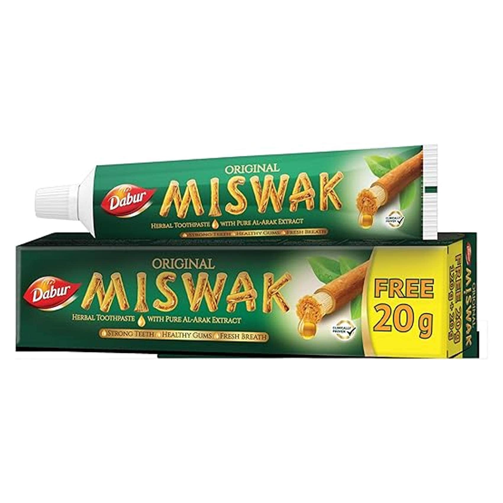 Buy Dabur Miswak Mint Toothpaste - 140gm Online | Carrefour Egypt