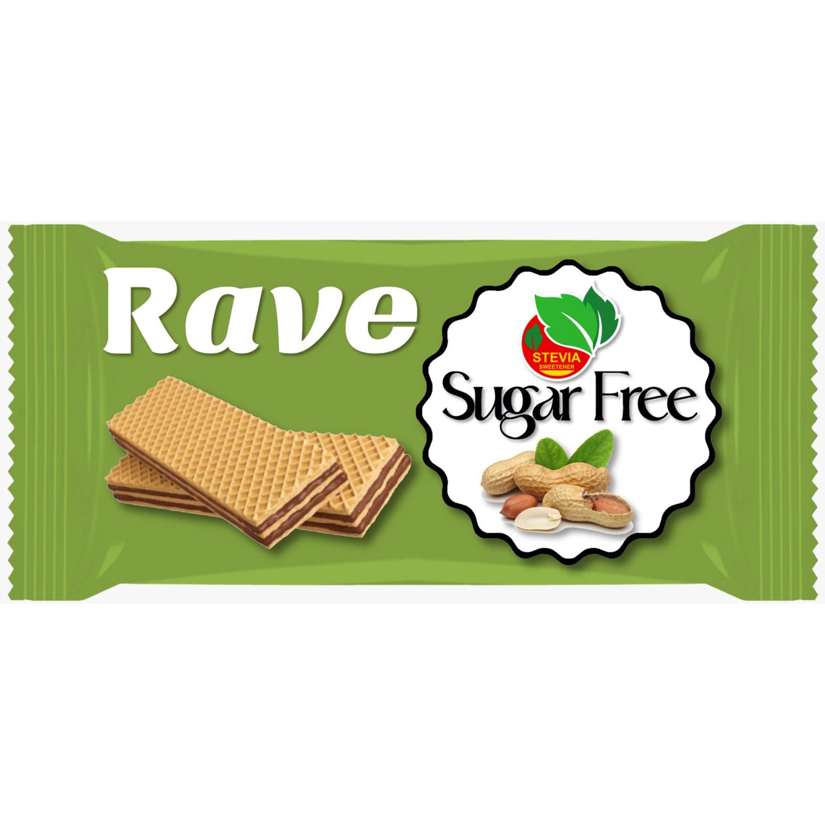Buy Rave Wafer Filled with Peanut Cream Sugar Free Online | Carrefour Egypt