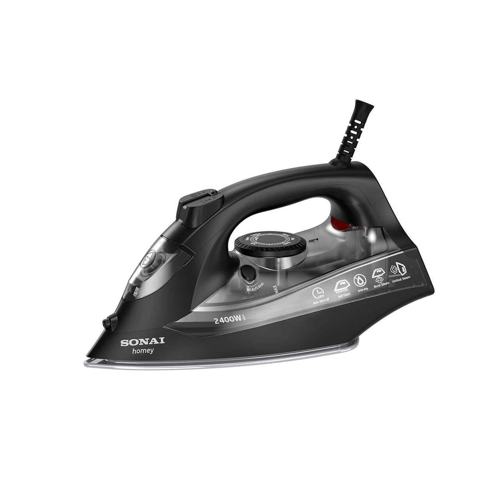 Buy Sonai Homey Steam Iron 2400 Watt Ceramic Plate - White - MAR-8400 ...