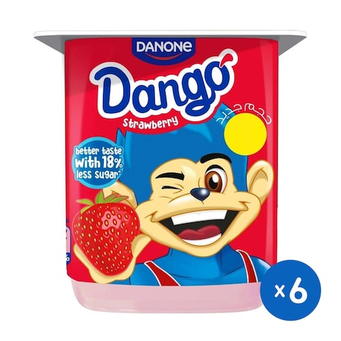 Buy Dango Strawberry Yoghurt - 85 gm - 6 Pieces Online | Carrefour Egypt