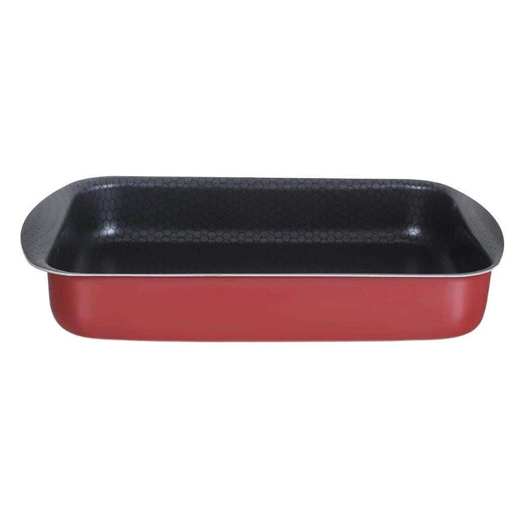Buy Trueval Classic Rectangular Oven Tray- Size 30cm - Red Online ...