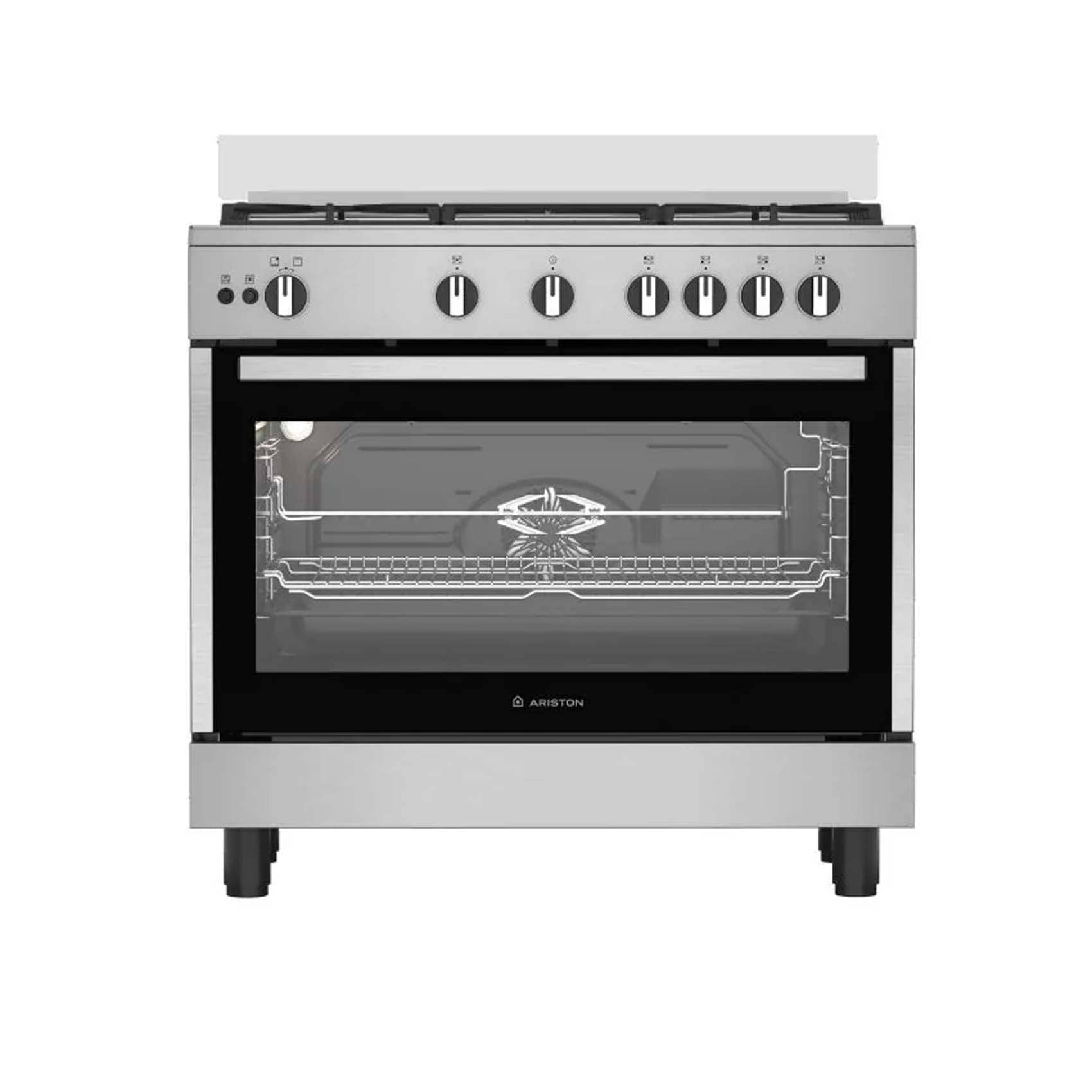 Buy Ariston Gas Cooker 5 Burners Cast Iron Full Safety - 90cm ...