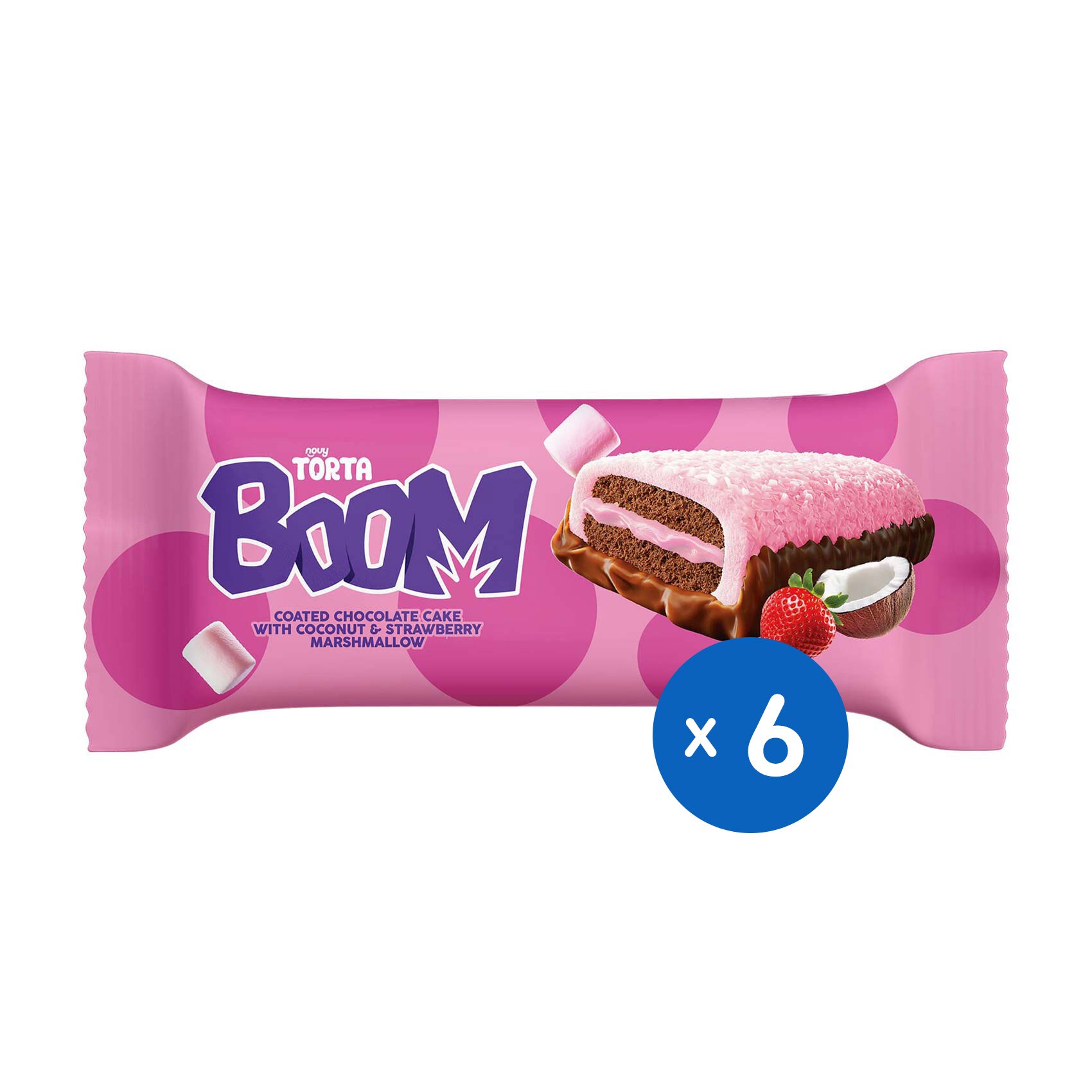 Buy Torta Boom Chocolate Cake with Coconut Strawberry and Marshmallow ...