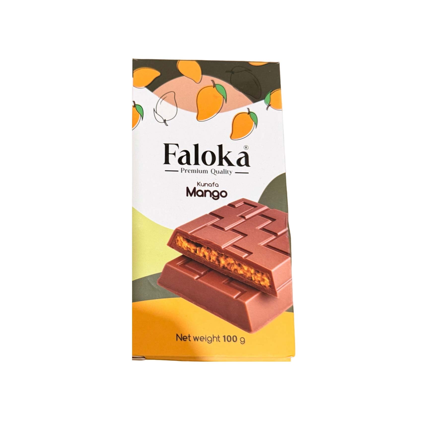 Buy Faloka Kunafa Mango Milk Chocolate - 100 gm Online | Carrefour Egypt