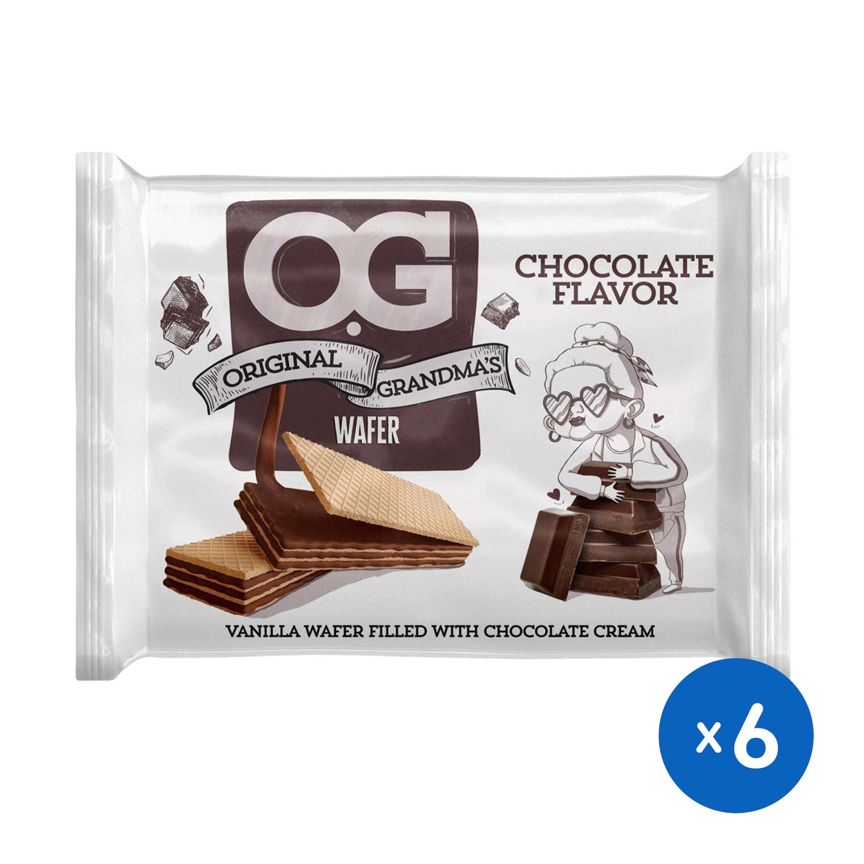 Buy OG Wafer Filled with Chocolate Cream - 6 Pieces Online | Carrefour ...