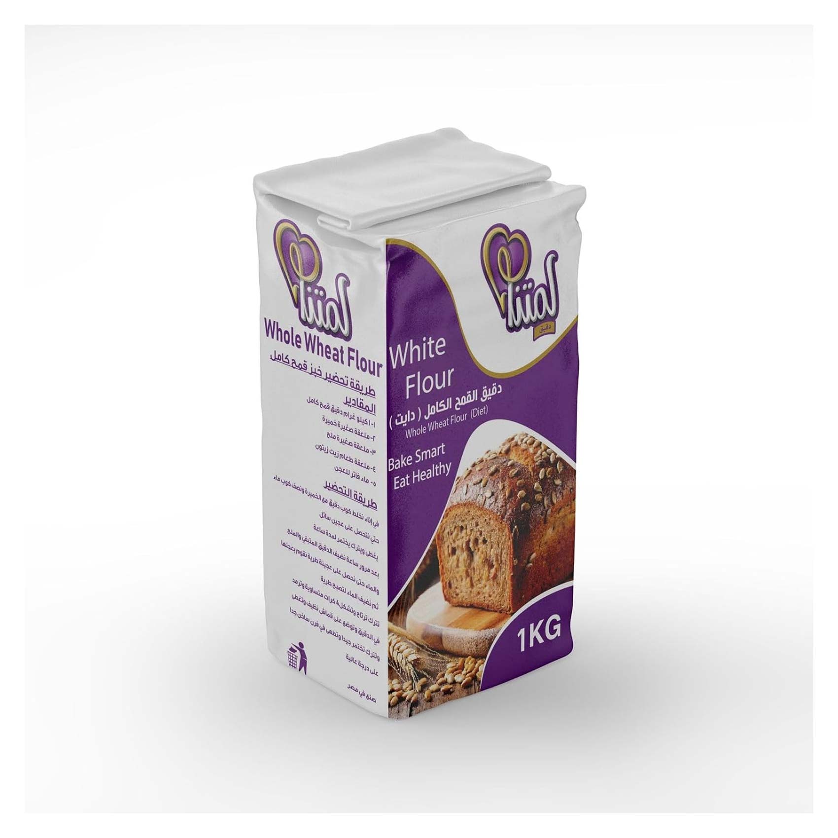 Buy Lametna Whole Wheat Flour Diet - 1 kg Online | Carrefour Egypt