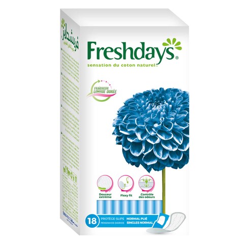 Buy Freshdays Wrapped Daily Pantyliner - 18 Pads Online | Carrefour Egypt