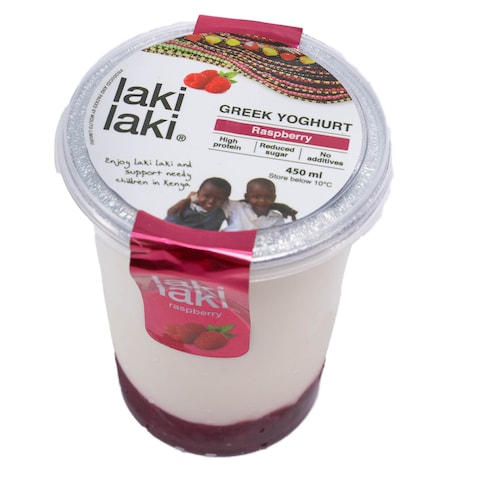 Buy Laki Laki Greek Yoghurt raspberry 450ml Online | Carrefour Kenya