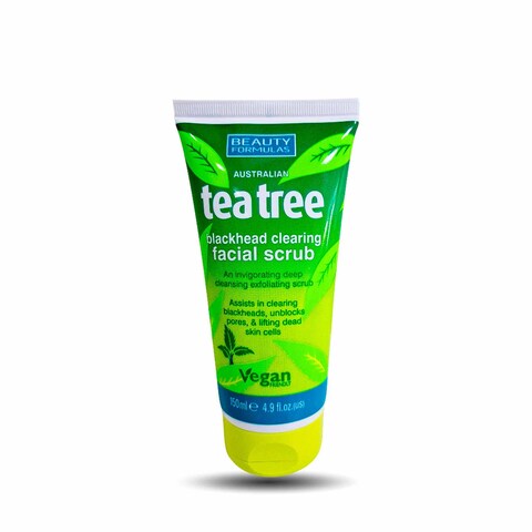 Buy Beauty Formulas Tea Tree Facial Scrub (Blackhead Clearing) 150Ml ...