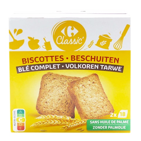Buy Carrefour Biscotte Complete Wholemeal Crispbread 300g Online ...