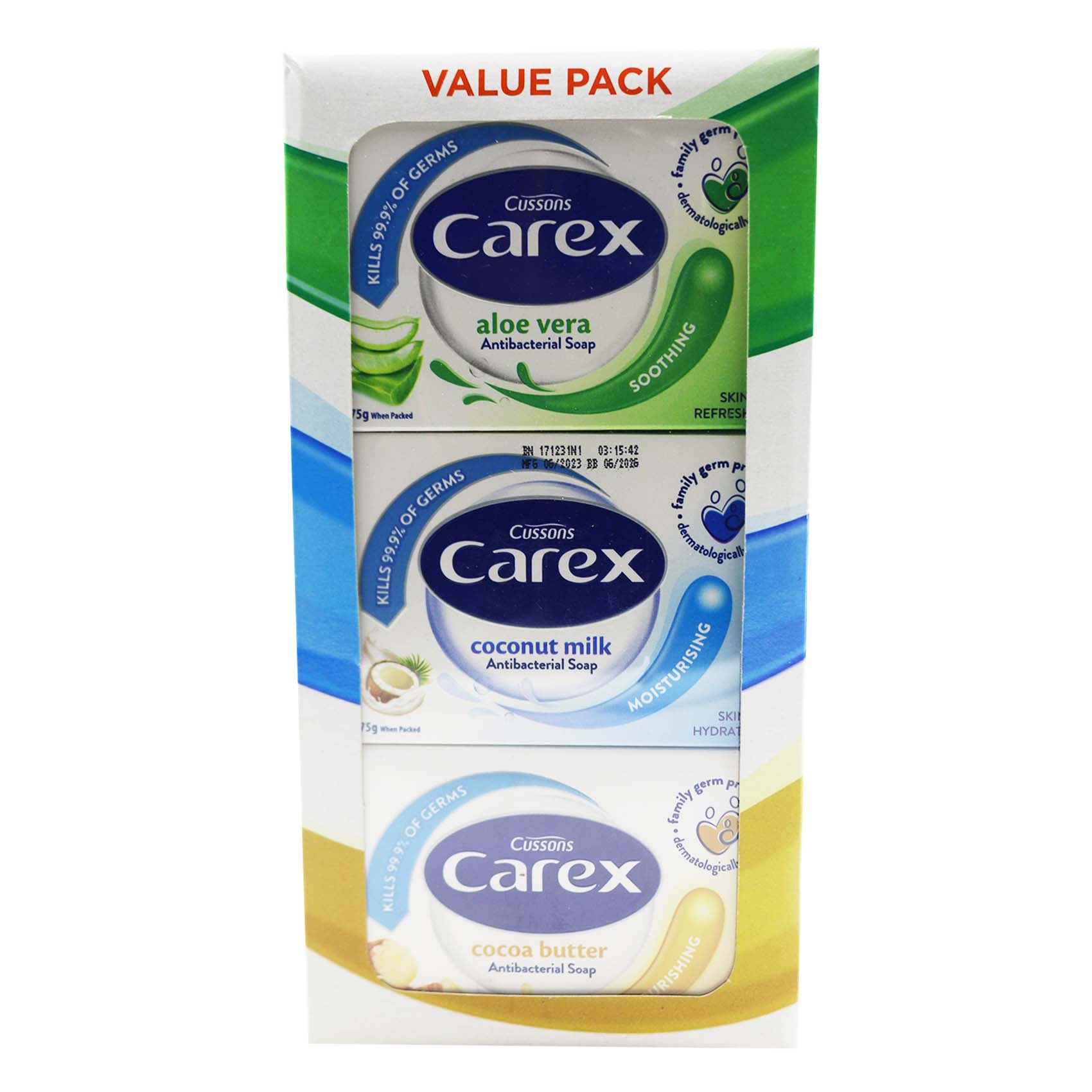 Buy Cussons Carex Soap Assorted Value Pack 175GX3 Online | Carrefour Kenya