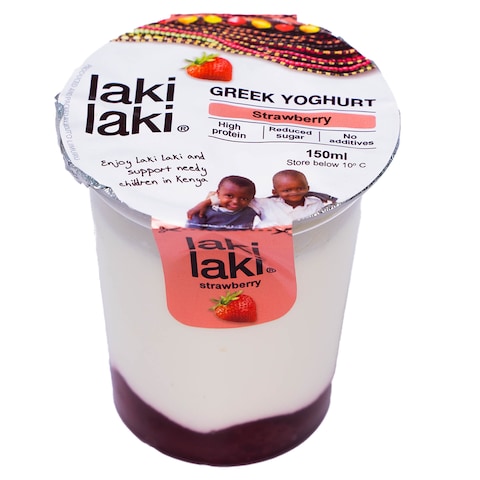 Buy Laki Laki Strawberry Greek Yoghurt 150ml Online | Carrefour Kenya