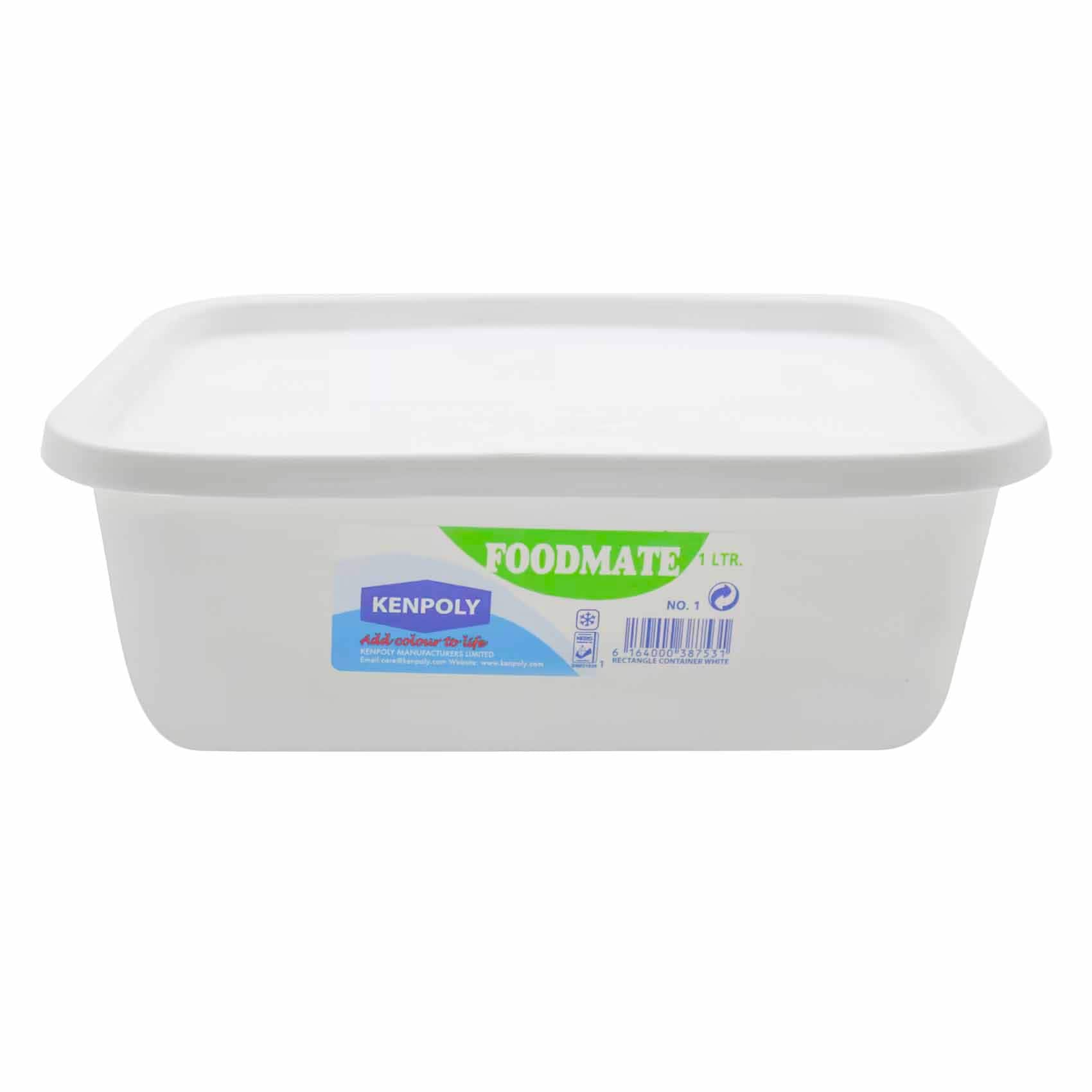 Buy Kenpoly Rectangle Container 1L-White Online | Carrefour Kenya
