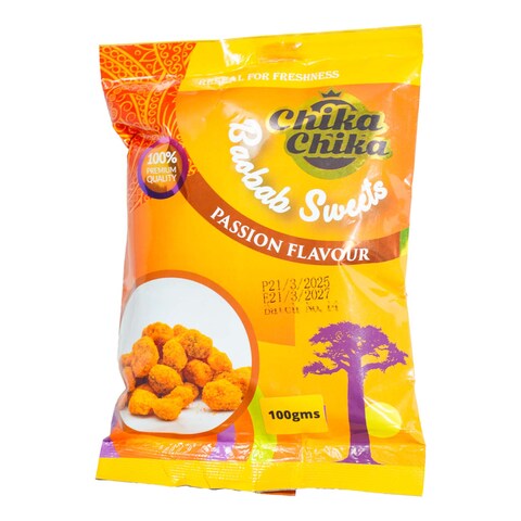 Buy Chika Chika Baobab Sweets Passion Flavour 100G (Mabuyu) Online ...