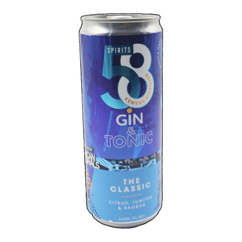 Buy 58 KO Classic Gin & Tonic Ready To Drink 330Ml Online | Carrefour Kenya