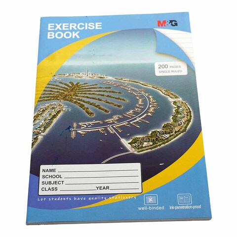 Buy M&G Exercise Book A4 Single Line 200Pages,2365F Online | Carrefour ...