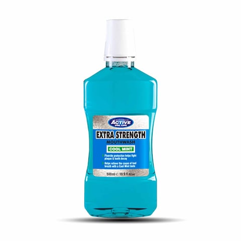 Buy Active Mouthwash Extra Strength Cool Mint 500Ml Online | Carrefour ...