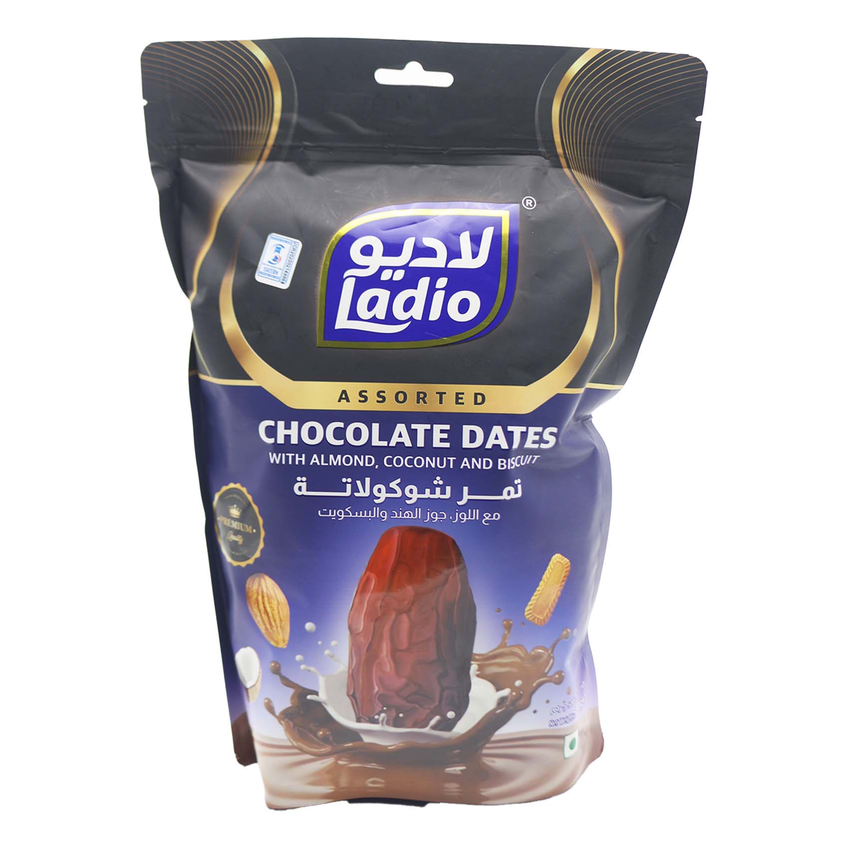 Buy Ladio Assorted Chocolate Dates With Almond Coconut & Buscuit 500G ...