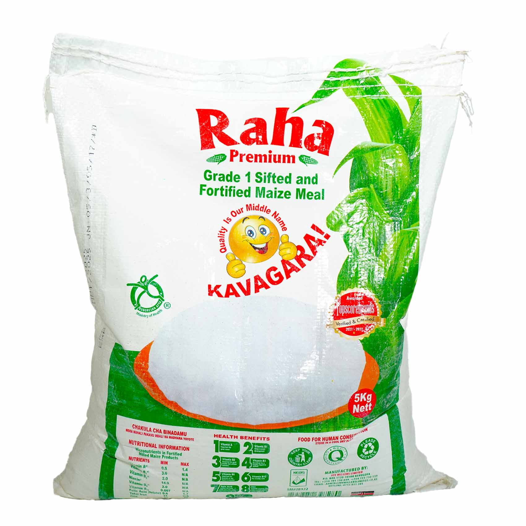 Buy Raha Premium Kavagara Maize Meal 5Kg Online | Carrefour Kenya