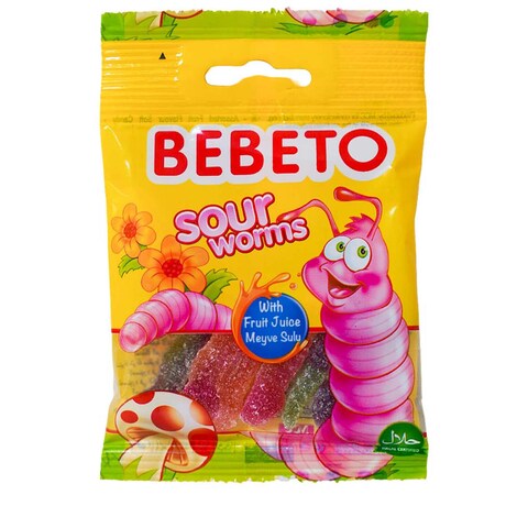 Buy Bebeto Soft Candy Sour Worms 18g Online | Carrefour Kenya