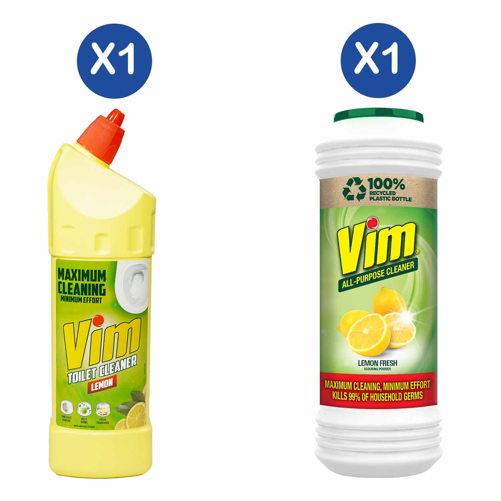 Buy Vim Toilet Cleaner Lemon 500ml + Vim Lemon Fresh 500g Online ...