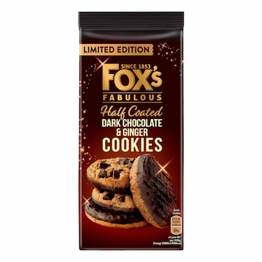 Buy Fox's Fabulous Cookies Dark Chocolate & Ginger 175g Online ...