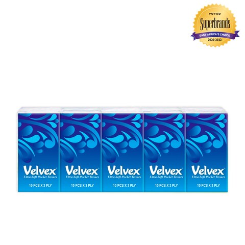 Buy Velvex Pocket Tissue Blue 10'S Online | Carrefour Kenya