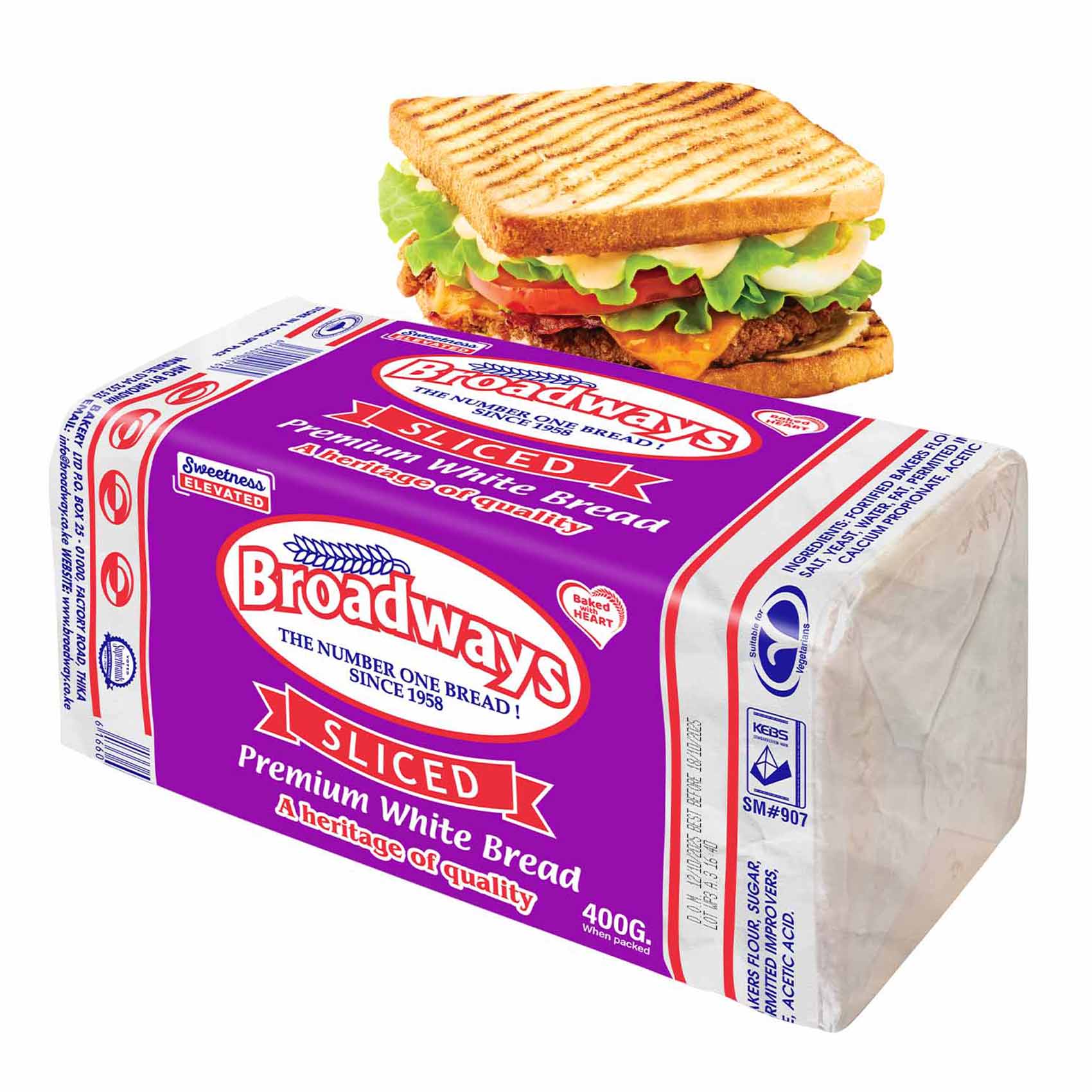 Buy Broadways Premium Sliced Bread 400G Online | Carrefour Kenya