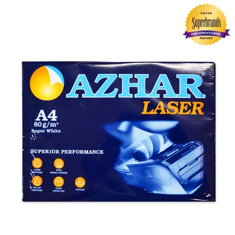 Buy Azhar Laser Printer Paper A4 80GSM 500 Sheets Online | Carrefour Kenya