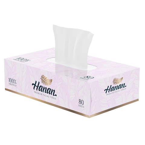 Buy Hanan Facial Tissue White 80'S Online | Carrefour Kenya