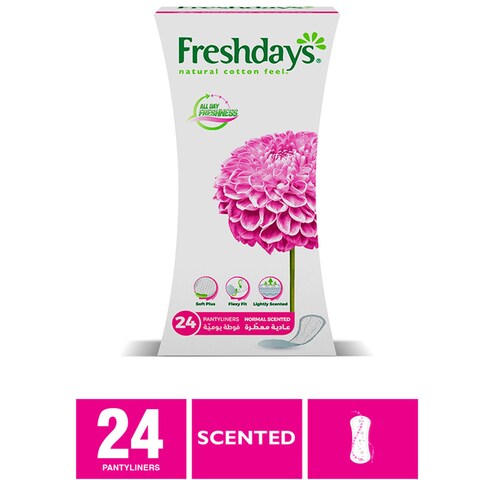 FRESHDAYS PANTYLINERS SCENTED X24 price in Kuwait | Carrefour Kuwait ...