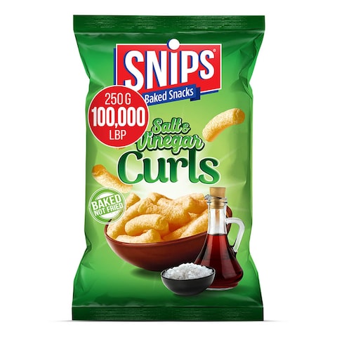 Buy Snips Curls Salt And Vinegar 250GR Online | Carrefour Lebanon