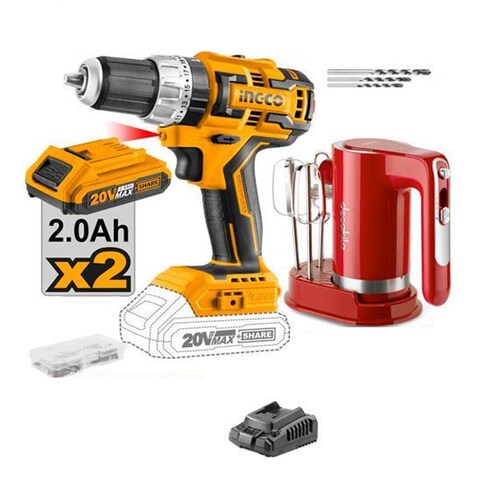 Buy Ingco 2 Pcs Combo Kit 20V 13Mm Online | Carrefour Lebanon