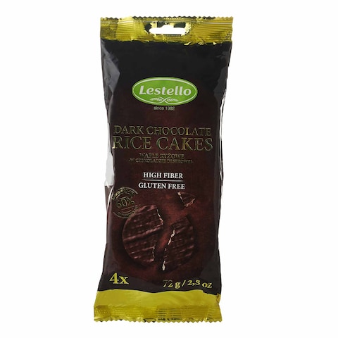 Buy Lestello Organic Dark Chocolate Rice Cakes 72GR Online | Carrefour ...