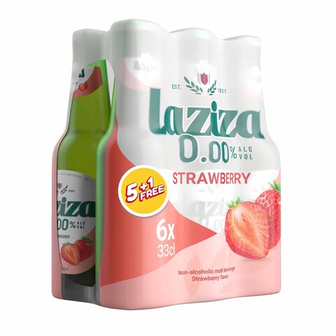Buy Laziza Non Alcoholic Beer Strawberry 33CL 5+1 Online | Carrefour ...
