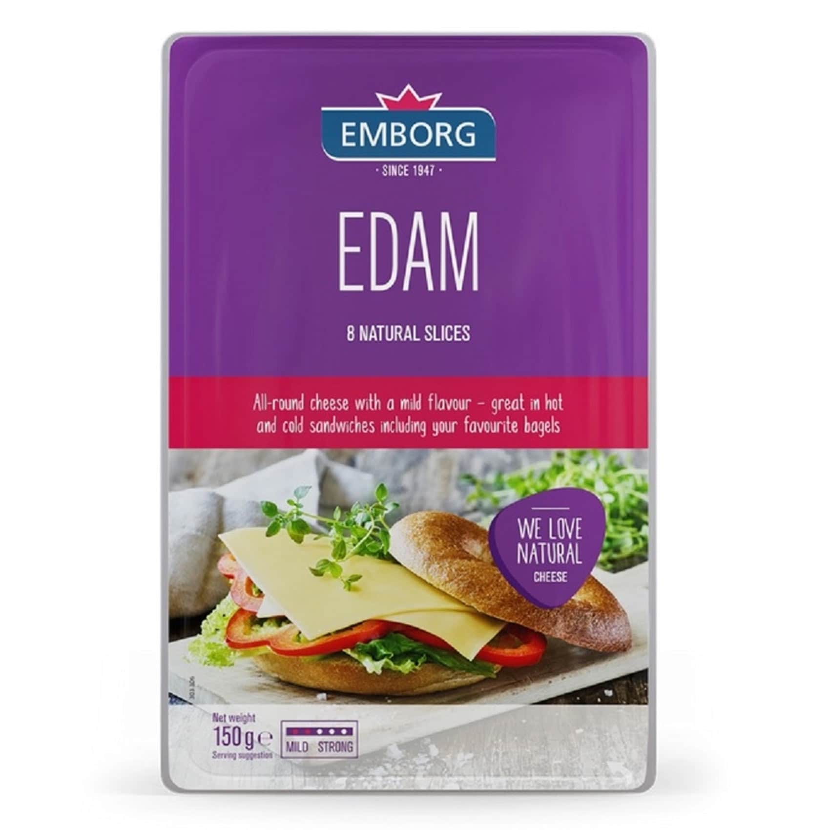 Buy Emborg Edam Sliced Cheese 150GR Online | Carrefour Lebanon