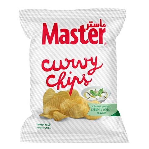 Buy Master Chips Curvy Labneh And Herbs 70GR Online | Carrefour Lebanon